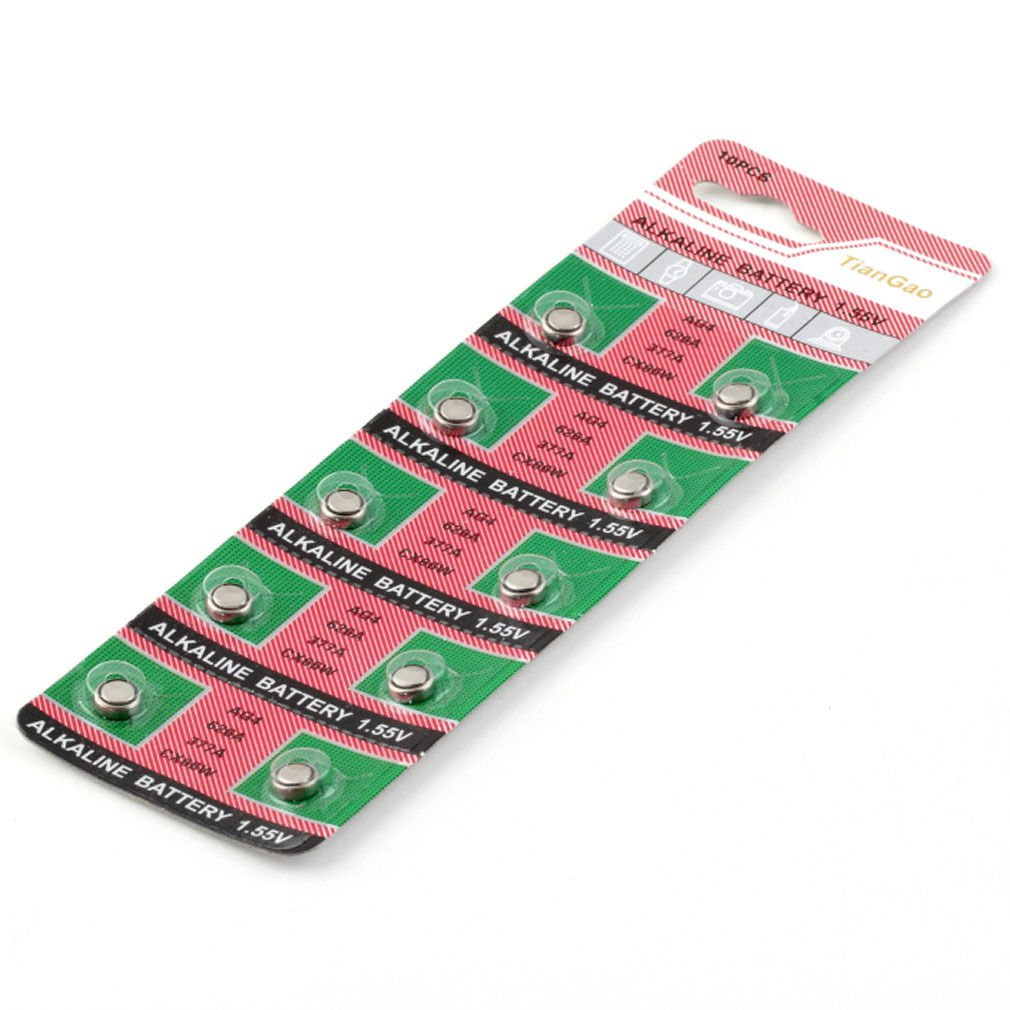 Button Batteries 377 20-Pack AG4/SR626SW Button Cell Batteries - 1.55V ...