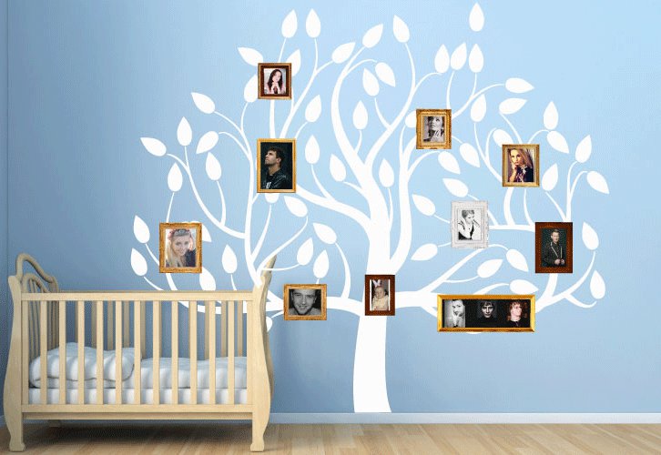 Family Tree Wall Decal - Large Family Tree Vinyl Wall Decal