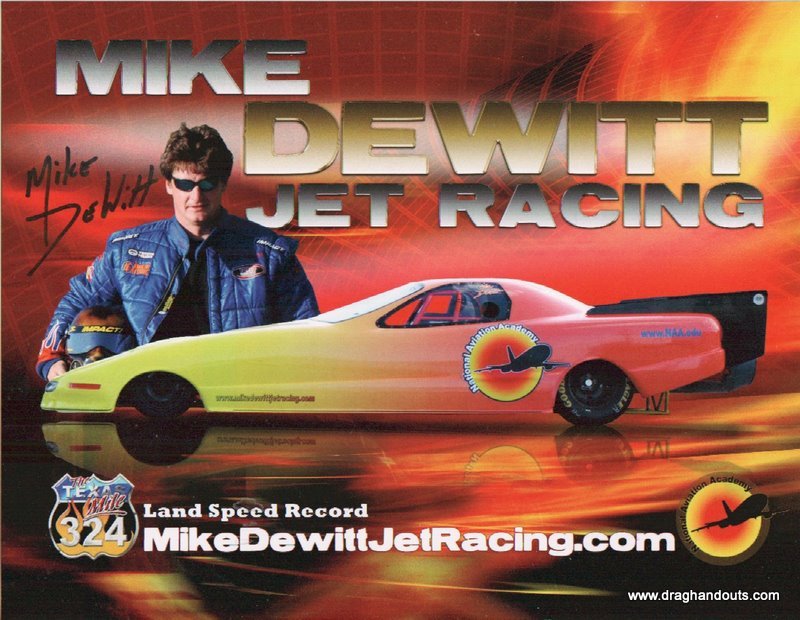 2011 NHRA Jet Funny Car Handout Mike DeWitt