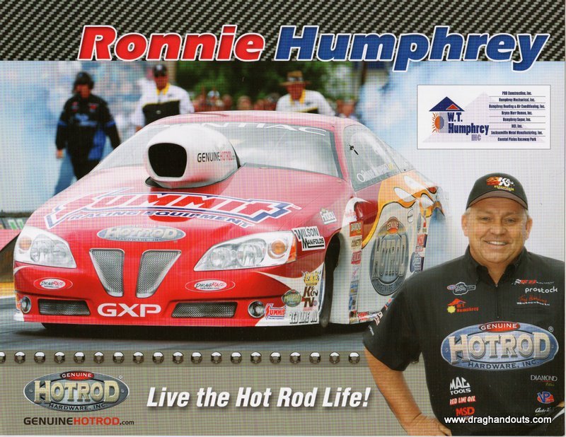 2012 NHRA PS Handout Ronnie Humphrey