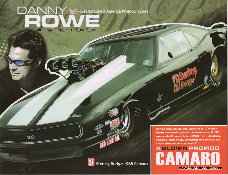 2012 NHRA PM Handout Danny Rowe