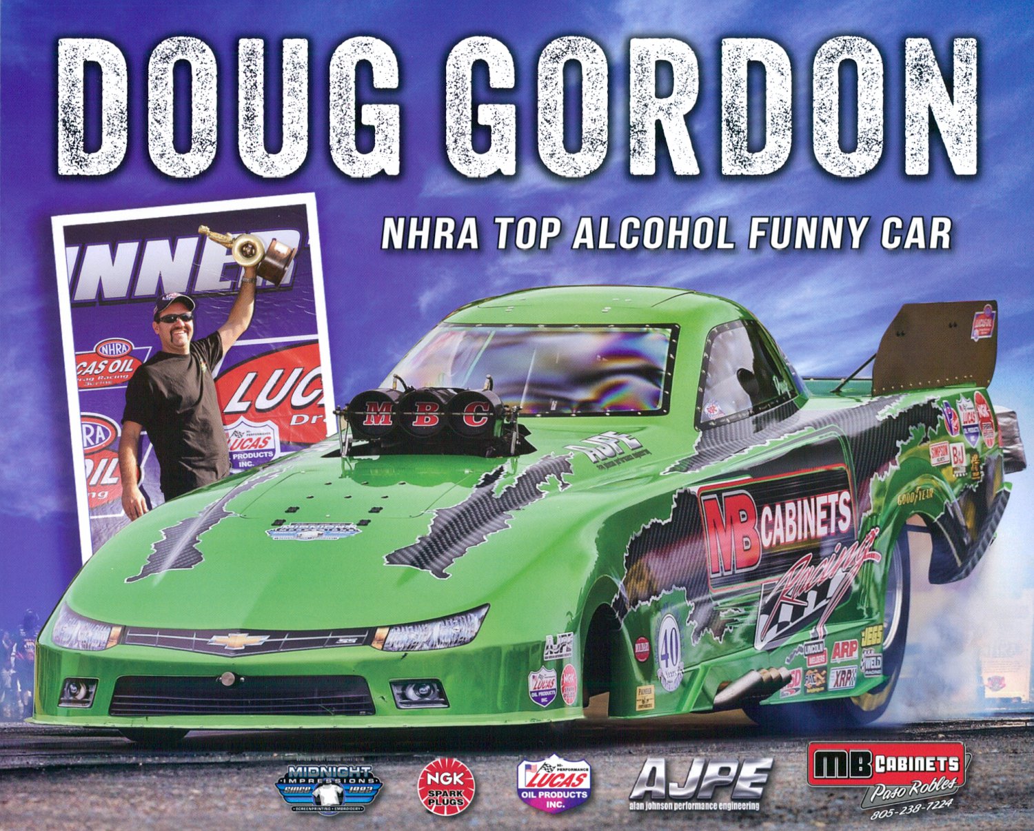 2016 NHRA AFC Handout Doug Gordon