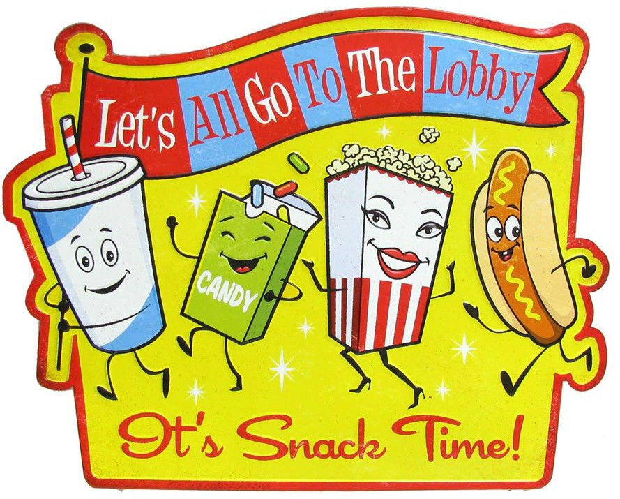 IT'S SNACK TIME - Embossed Tin Sign