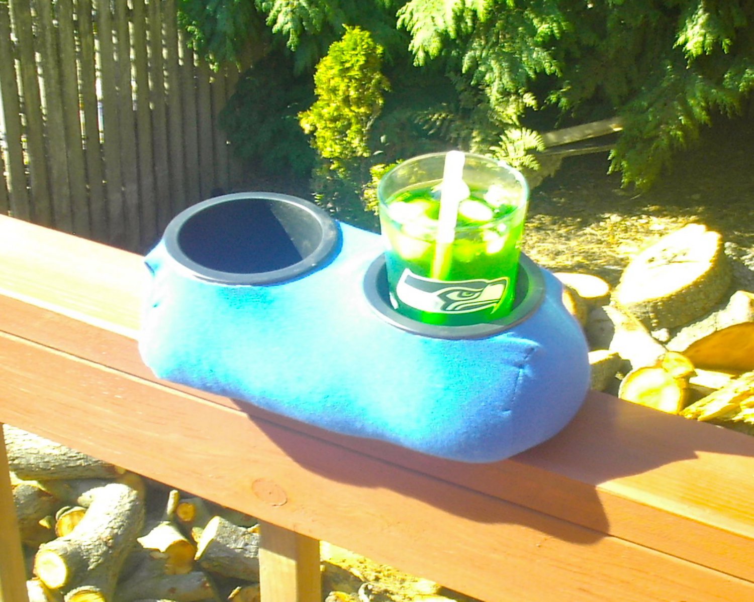 Drink Holder- Weighted Cup Holder- (Large Cup Blue)