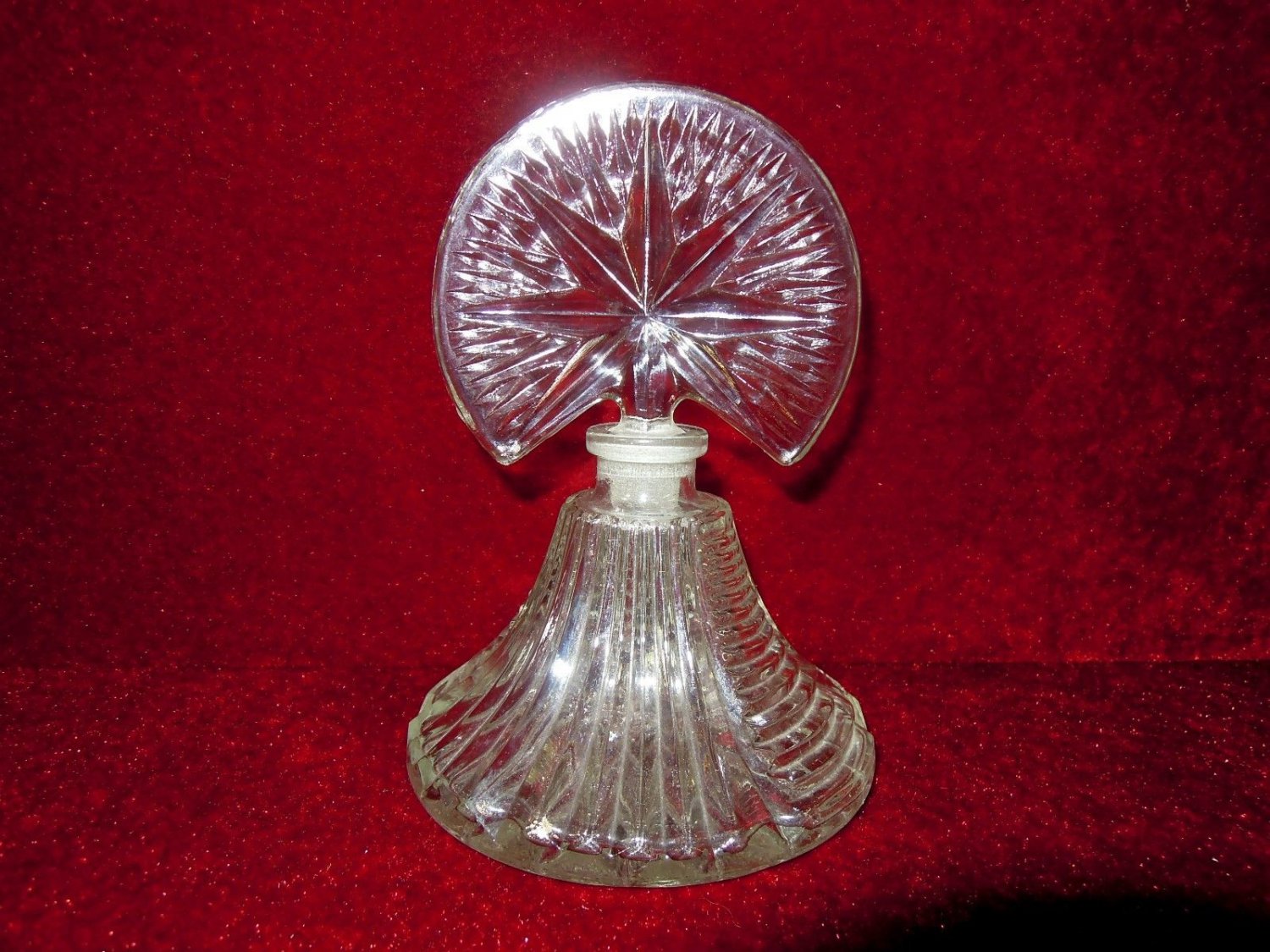 Vintage Perfume Bottle Star Topper Glass