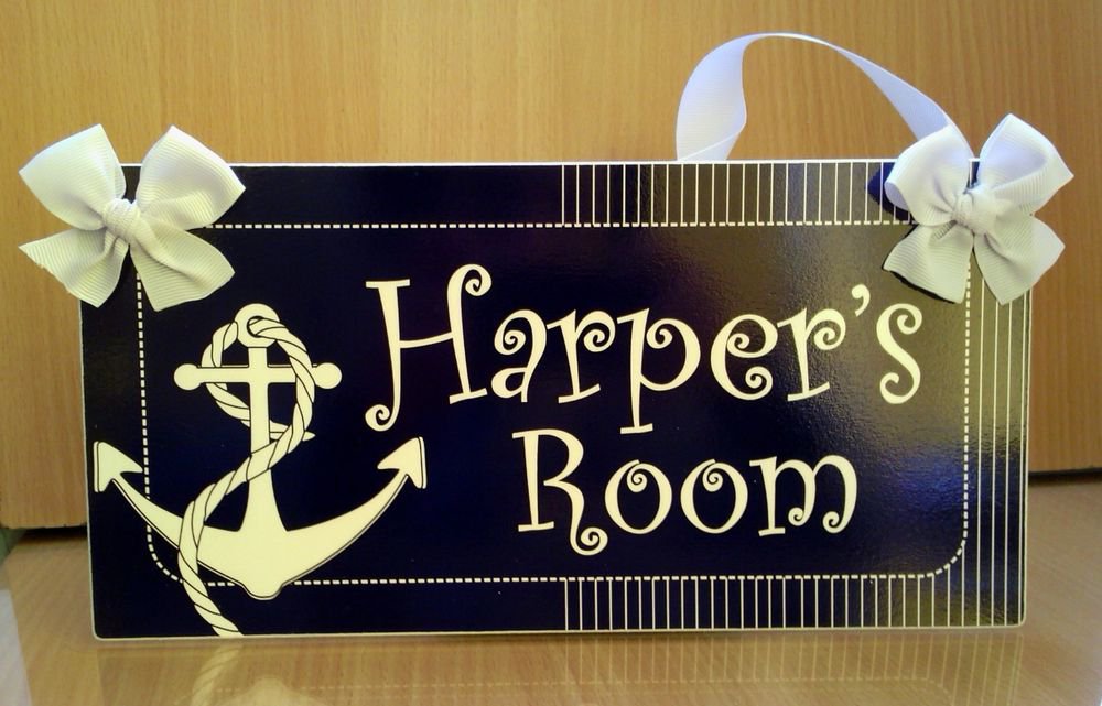 personalized ocean sea creatures themed girls door sign bedroom nursery ...