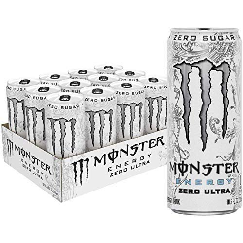 Monster Zero Ultra Energy Drink, Zero Calories, 16oz. cans, 12-pack