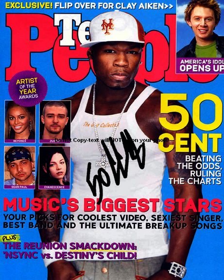 50 Cent Autographed Preprint Signed Photo