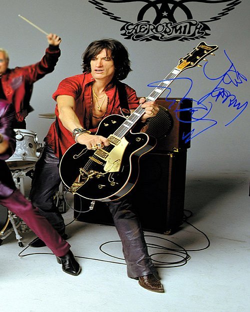 AEROSMITH Joe perry Autographed Preprint Signed Photo