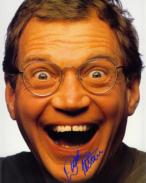 Letterman Autographed Preprint Signed Photo