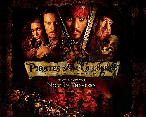 PirtatesCast Autographed Preprint Signed Photo