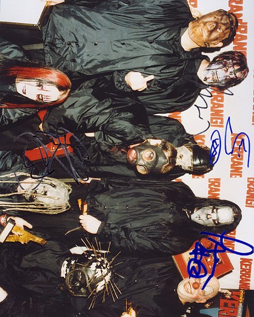 SLIPKNOT Autographed Preprint Signed Photo