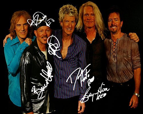 reoSpeedwagonLarge Autographed Preprint Signed Photo