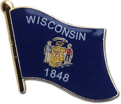 Wisconsin Flag Lapel Pin