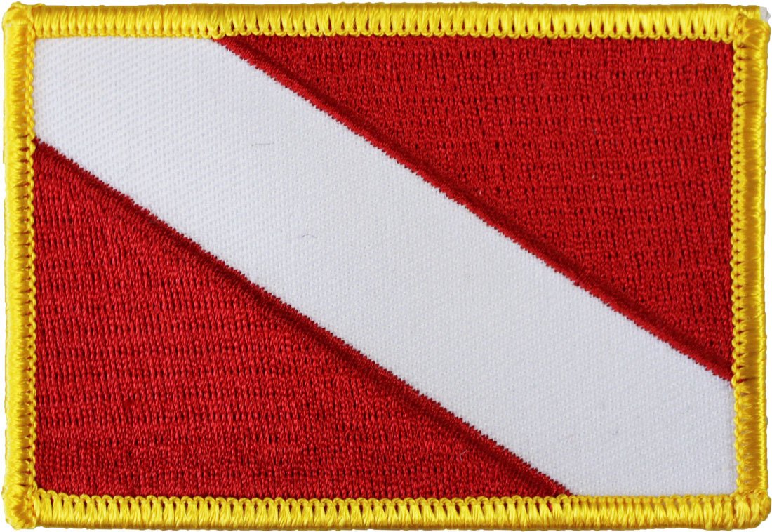 Diver Down Rectangular Patch