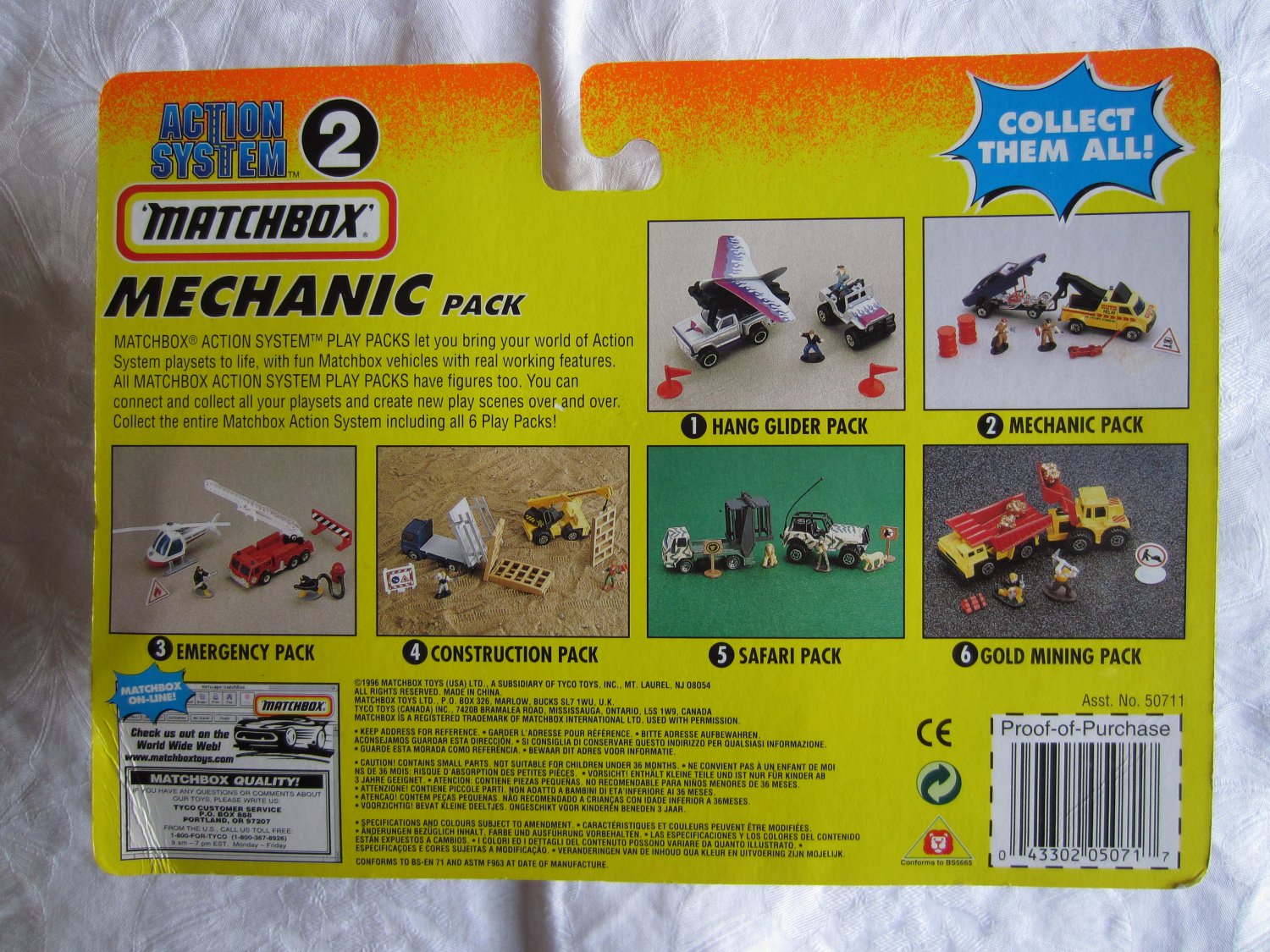 Matchbox 1996 Action System 2 Mechanic Pack MOC