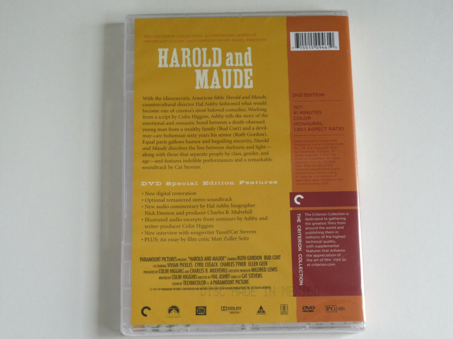 Harold and Maude Criterion Collection DVD Brand New & Sealed WS OOP Not ...