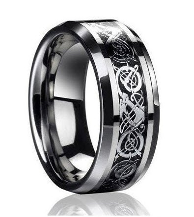 Tungsten Dragon Ring Wedding Band Engagment Ring Jewellery