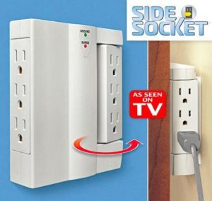 Swivel Wall Socket 6 in 1 Splitter Electrical Outlet Plug