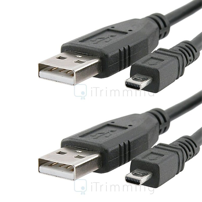 2x USB Cable Cord for Sony Alpha A100 A200 A230 A300 A330 A350 A700 A900