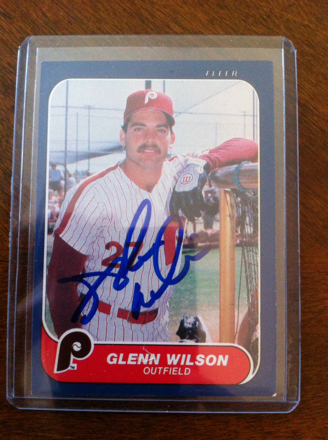 Glenn Wilson Signed 86 Fleer