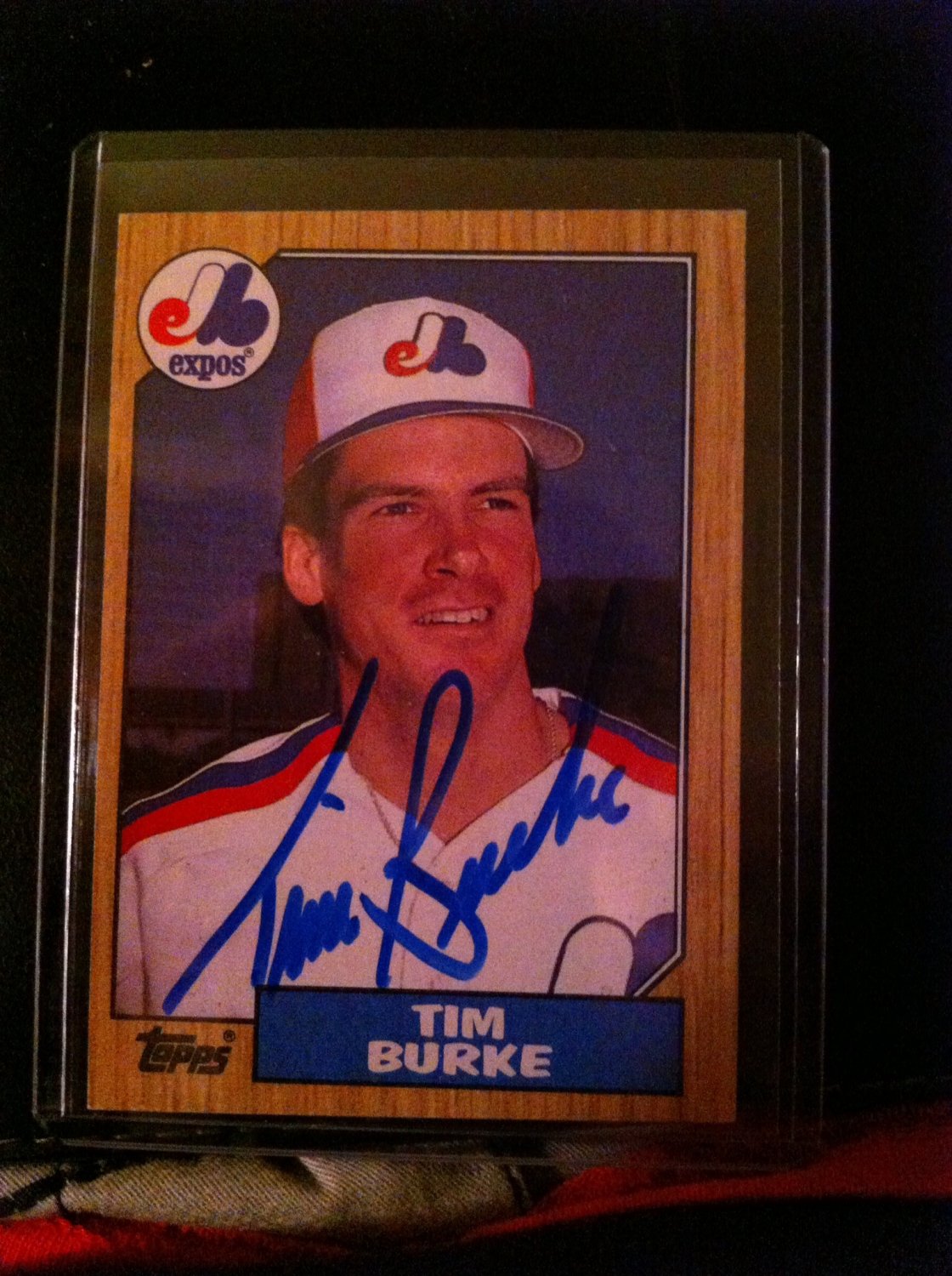 Tim Burke Signed 1987 Topps