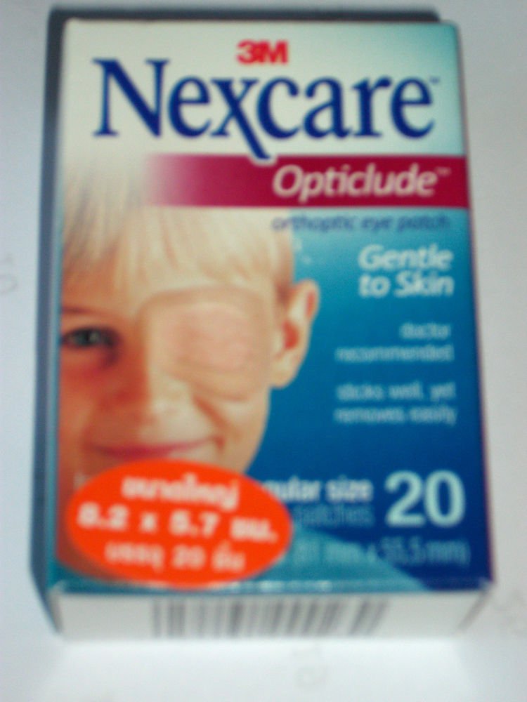 Nexcare 3M Opticlude Orthoptic Eye Patch - 20 Regular Size Plaster Patches