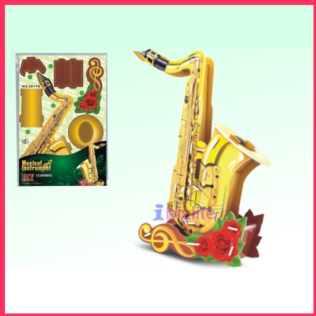 Calebou - SAXOPHONE (Musical) PAPER 3D puzzle DIY simple jigsaw model ...