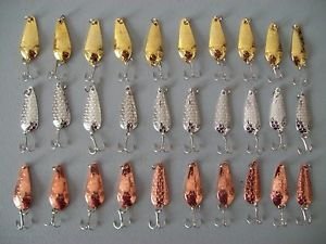 30 FISHING SPOONS Salmon lures Trout spoons Steelhead Steelies Bass lures