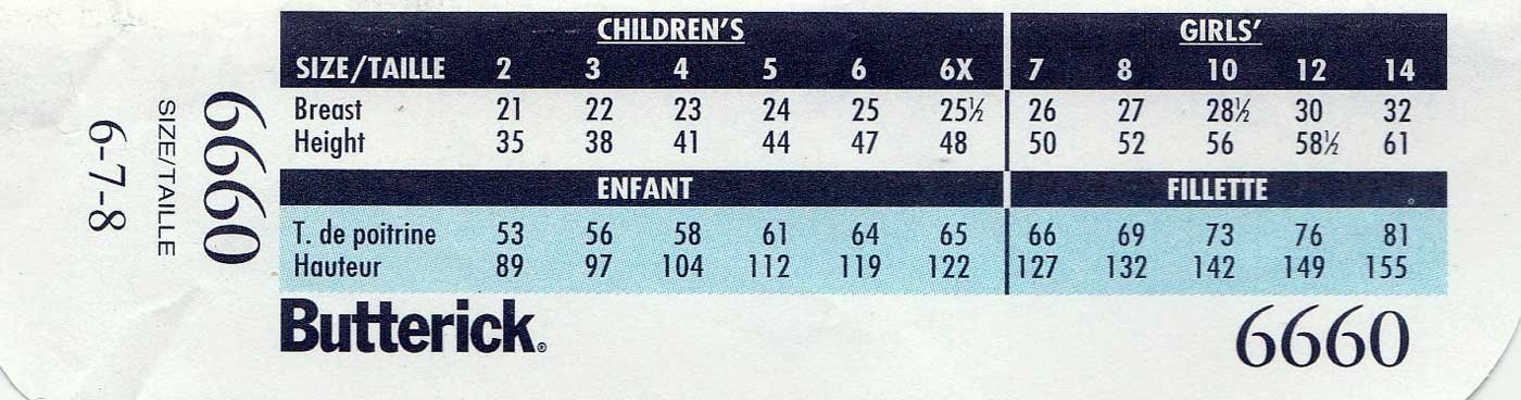 Girl's Ballet Leotard Costume Sewing Pattern Size 6-7-8 UNCUT Butterick ...