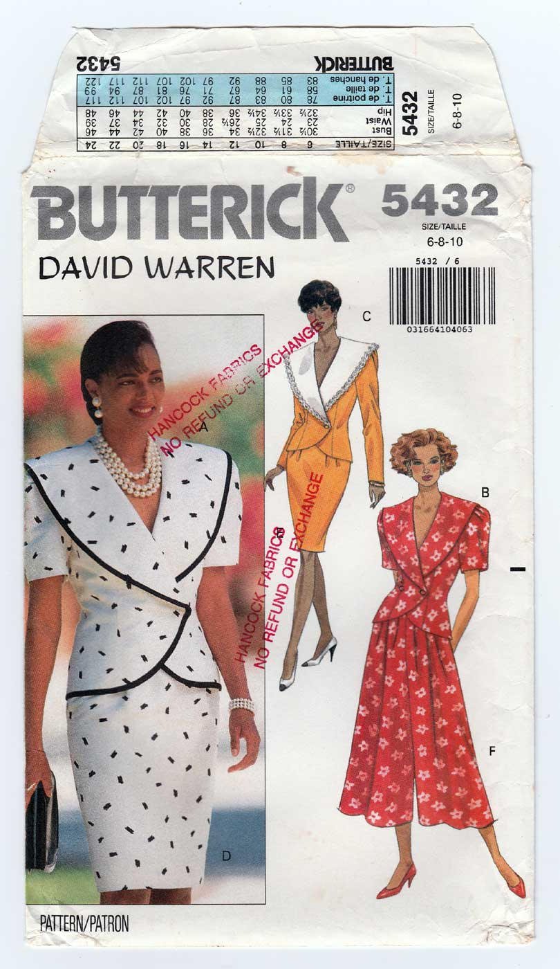 Women's Top, Skirt and Split Skirt Sewing Pattern Misses' Size 6-8-10 ...