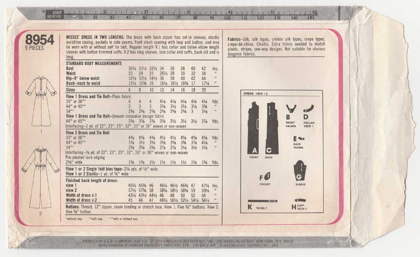 70's Scoop Neck Maxi Dress, Women's Sewing Pattern Misses' Size 6-8 ...