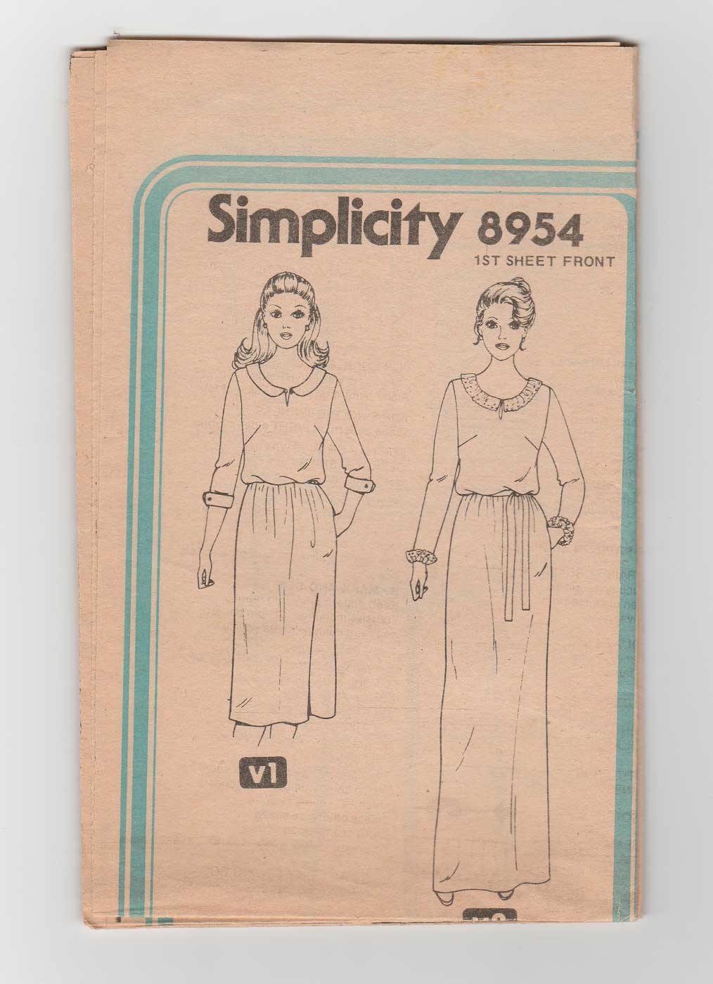 70's Scoop Neck Maxi Dress, Women's Sewing Pattern Misses' Size 6-8 ...