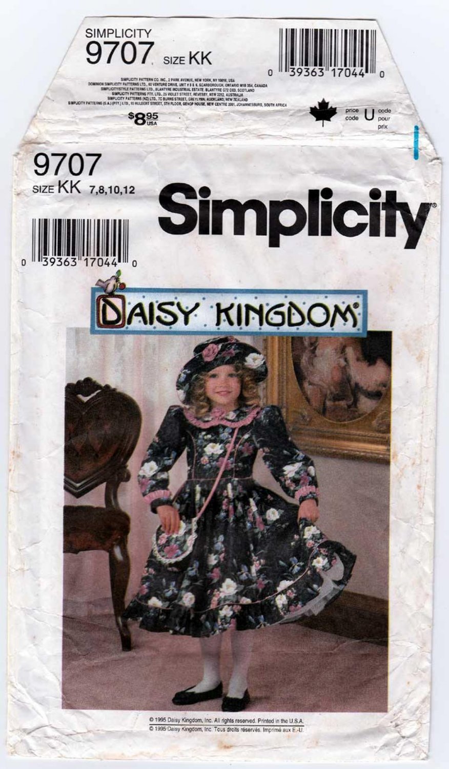 Simplicity 9707 Daisy Kingdom Sewing Pattern, Girl's Dress Size 7-8-10 ...