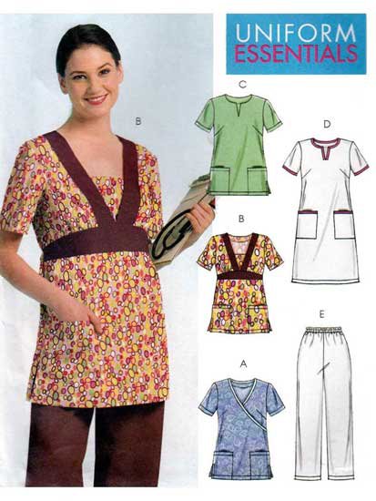 McCall's M5895 Women's Scrubs Tops, Dress and Pants Pattern, Plus Size ...