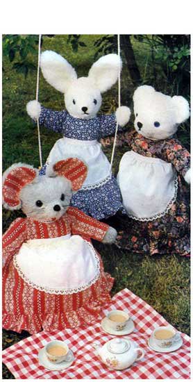 Butterick 203 4533 UNCUT Craft Pattern Stuffed Bunny Rabbit, Bear ...