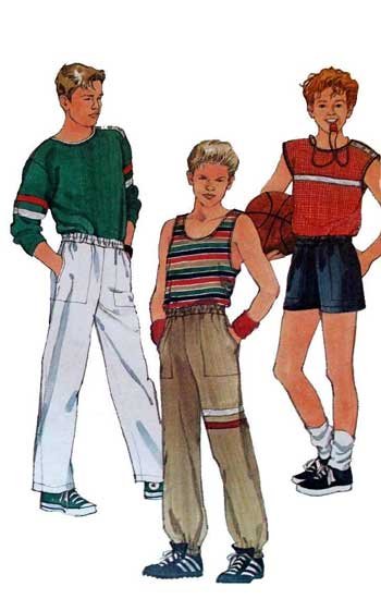 Simplicity 6927 UNCUT Teen Boys Pullover Shirts, Pull-on Shorts or ...