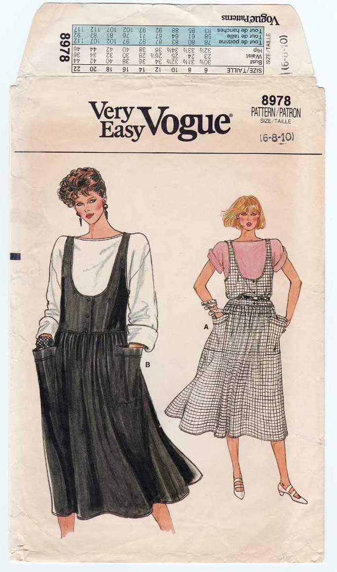 Vogue 8978 UNCUT Women's Jumper and Top Sewing Pattern Misses Size 6-8-10