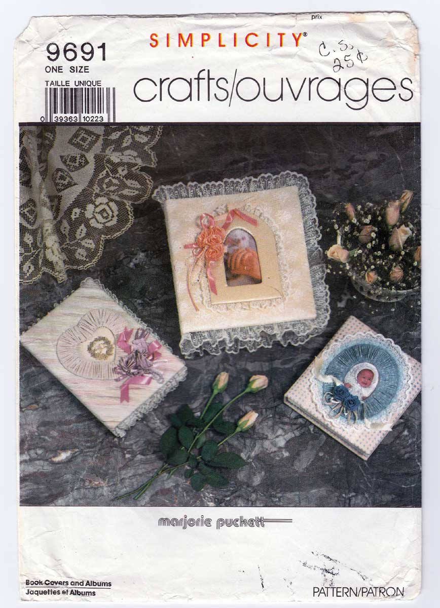Simplicity 9691 UNCUT Photo Album/Scrapbook/Wedding/New Baby Book ...