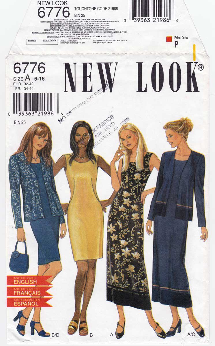 Women's Dress and Jacket Sewing Pattern Size 6-8-10-12-14-16 UNCUT New ...