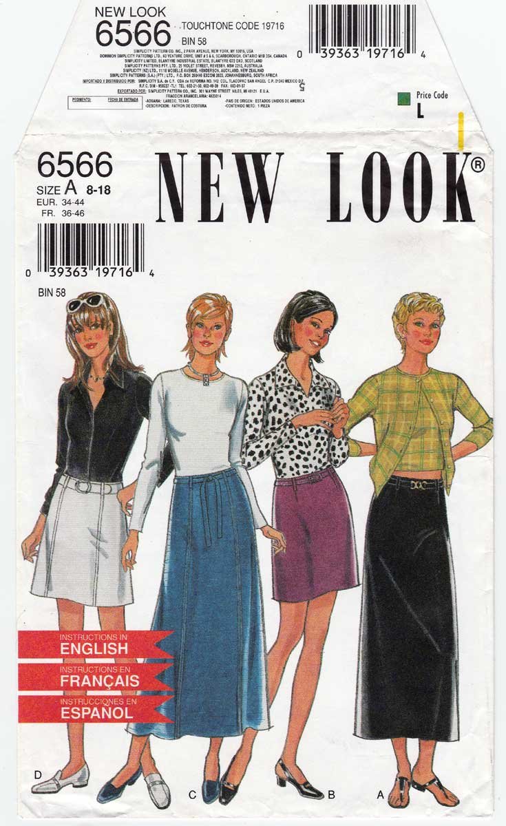 Women's Skirts, Above Knee or Midi Length Sewing Pattern Size 8-10-12 ...