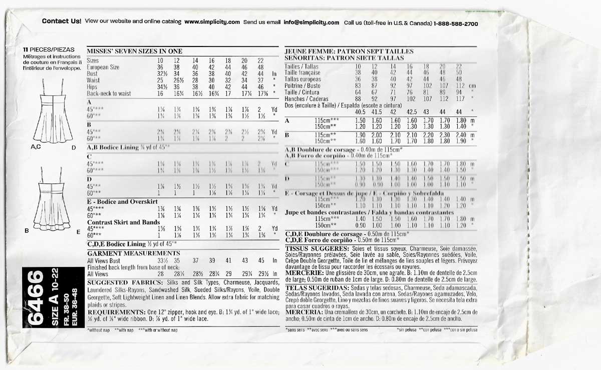 Women's Camisole Tops Sewing Pattern Size 10-12-14-16-18-20-22 UNCUT ...