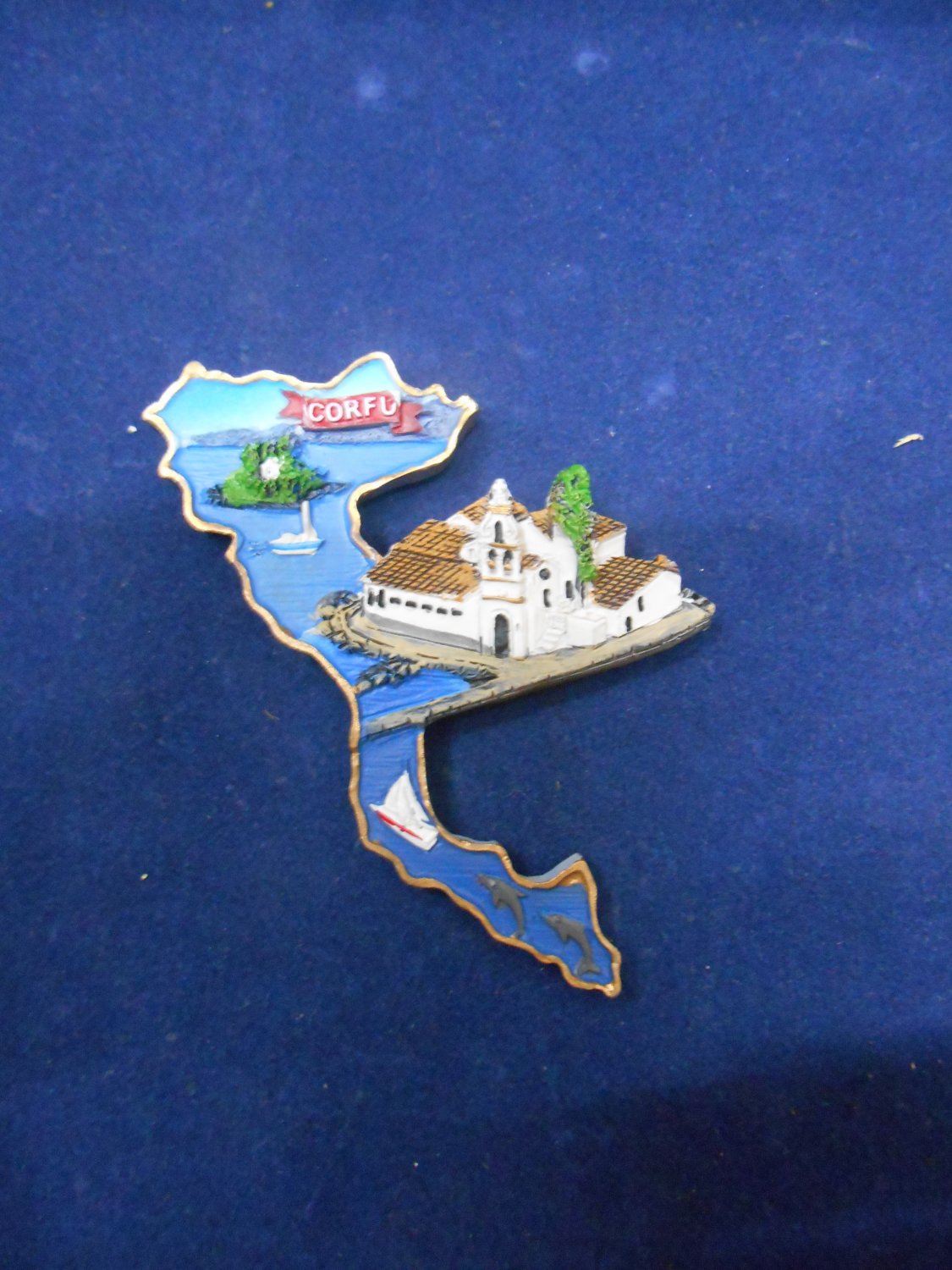 CORFU MAP FRIDGE MAGNET