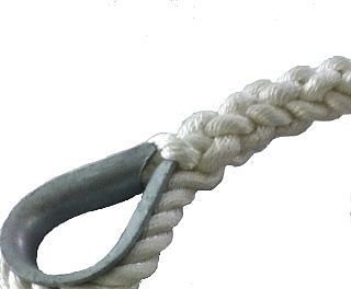 2 of 3 Strand Mooring Pendant Nylon Rope Lines 1/2"X12'+ Chafe Guard ...