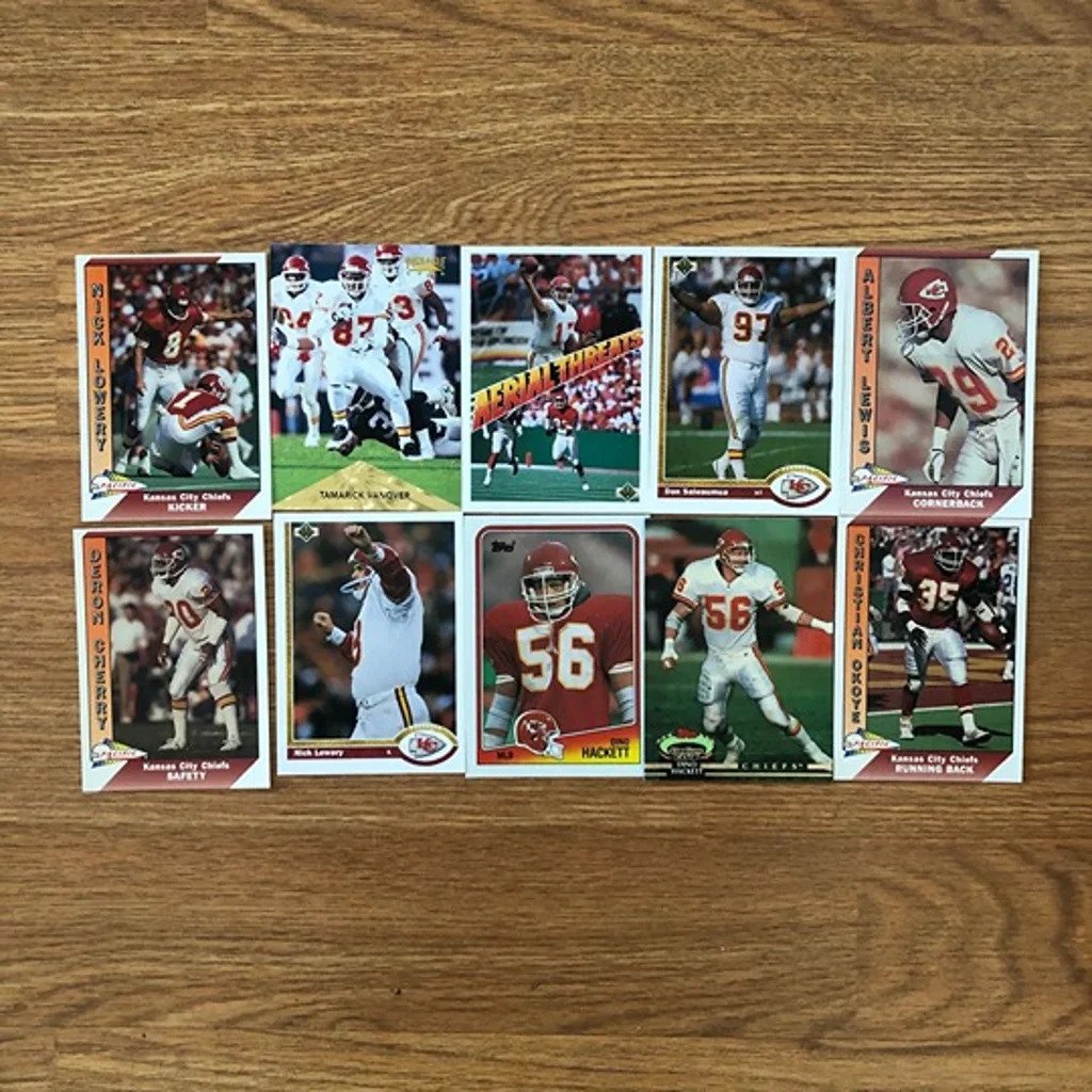 Kansas City Chiefs football cards lot - Free Shipping