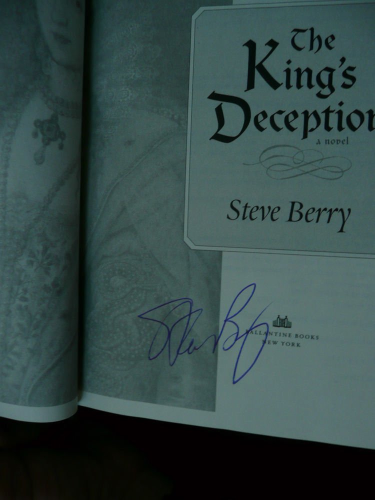 "The KING's DECEPTION" by STEVE BERRY Signed Autographed Book+FREE Bonus!