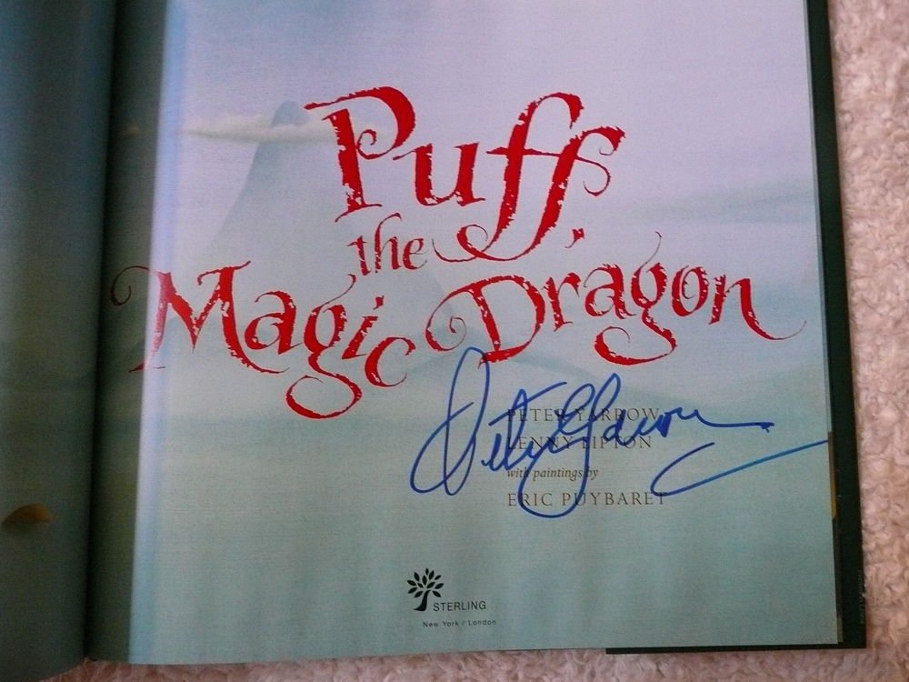 "PUFF the MAGIC DRAGON" by PETER YARROW Signed Autographed Book + FREE ...
