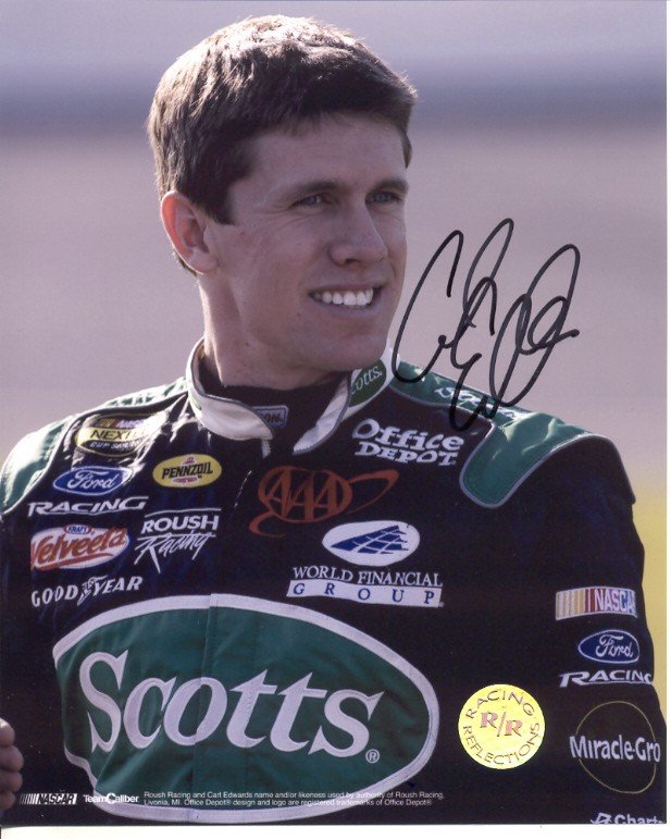 CARL EDWARDS Autographed signed 8x10 Photo Picture REPRINT