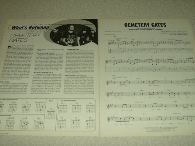 Pantera 8 Page Cemetery Gates Tabs Article/Clippings