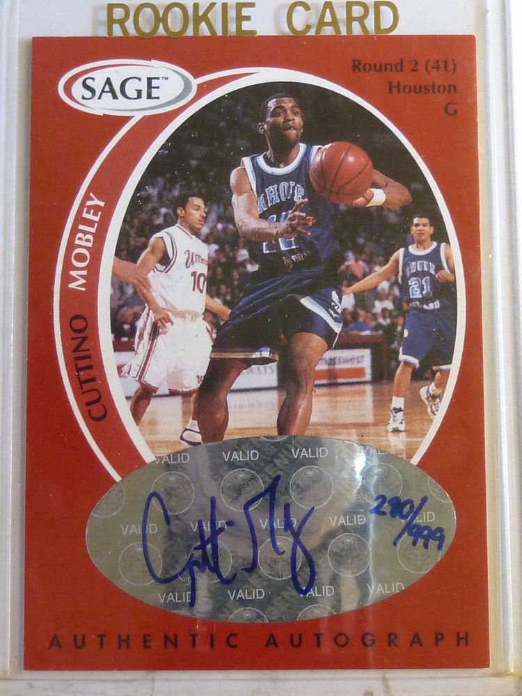 1998-1999 SAGE #A33 CUTTINO MOBLEY Auto Graph Rookie Card RC Rockets ...
